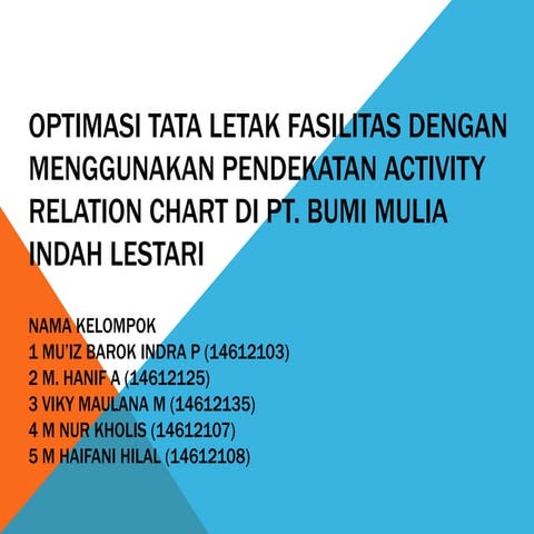 OPTIMASI TATA LETAK FASILITAS DENGAN MENGGUNAKAN PENDEKATAN ACTIVITY.pptx