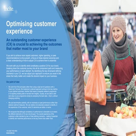 Optimise customer experience | PDF