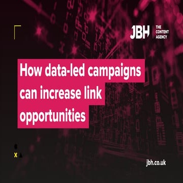 How data-led campaigns can increase link opportunities | PDF