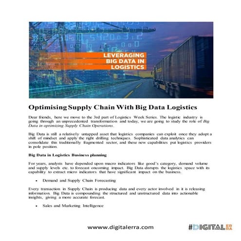 Revolutionizing Supply Chains: The Role of Big Data Analytics in ...