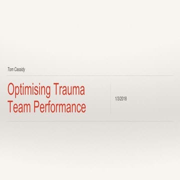 Optimising ED team performance | PPTX