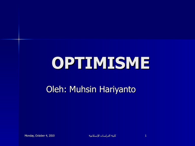 OPTIMISME
