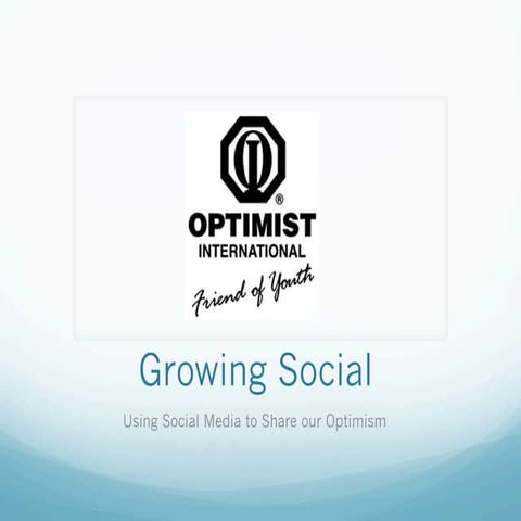 Optimist Club Facebook Basics Training | PPT