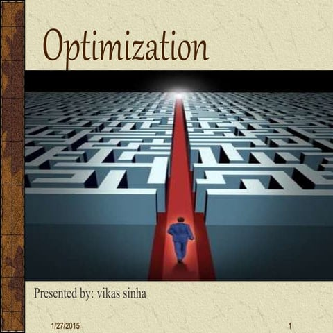 Optimization | PPTX