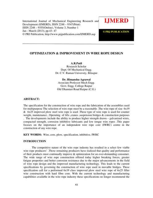Crane wire rope damage and inspection methods | PDF