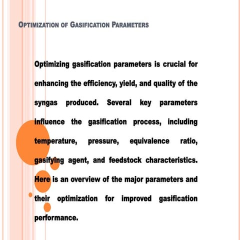 Optimization of Gasification Parameters.pptx
