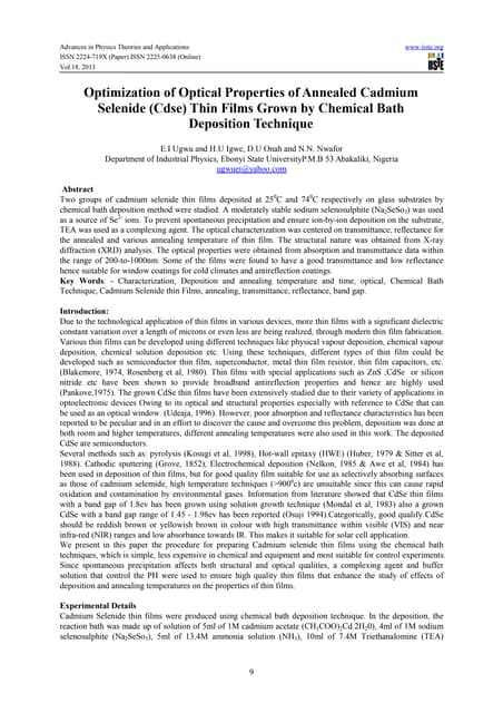THIN FILMS AND CHEMICAL BATH DEPOSITION TECHNIQUE.pptx