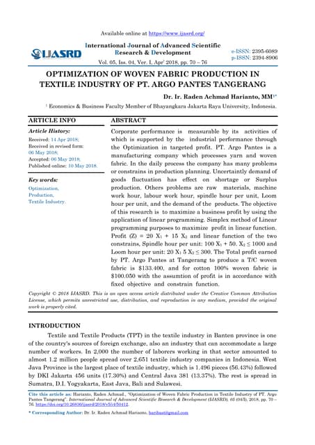 Spinning Plan Calculation | PDF