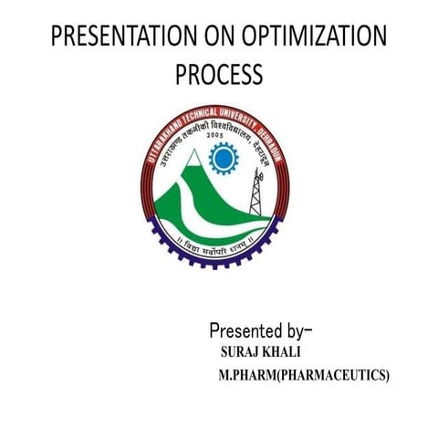 Optimization process | PPTX