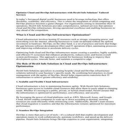 Optimize Cloud and DevOps Infrastructure with Hex64 Info Solutions.docx