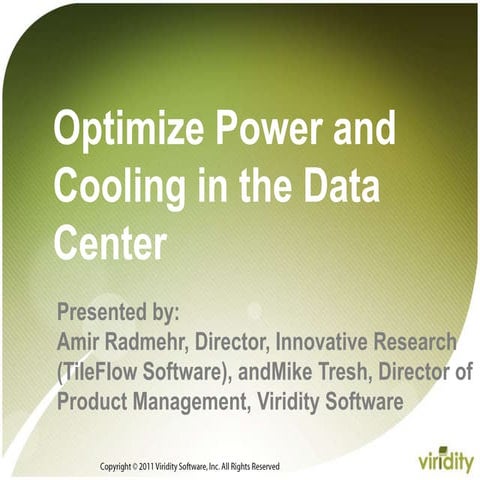 Optimize power and cooling final 1 | PPTX | Computing | Technology ...