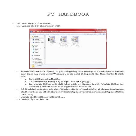 Thủ thuật Optimize Windows 7 | PDF
