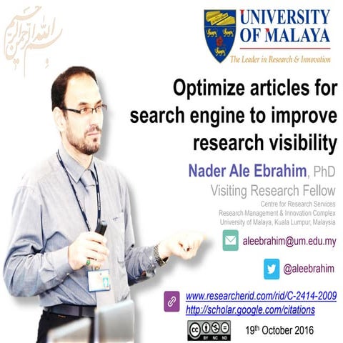Optimize articles for search engine to improve research visibility | PDF | Search | Internet