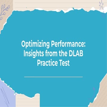 Optimizing Performance: Key Insights from the DLAB Practice Test | PPT