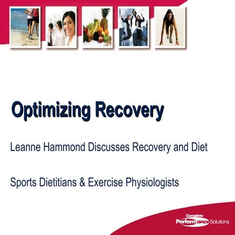 Optimizing Recovery | PPT