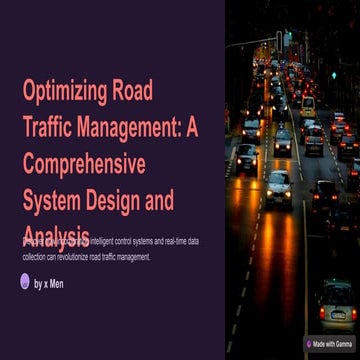 Smart Traffic Management System presentation | PPTX