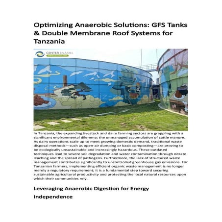 Optimizing Anaerobic Solutions-GFS Tanks & CSTR Process for Uganda ...