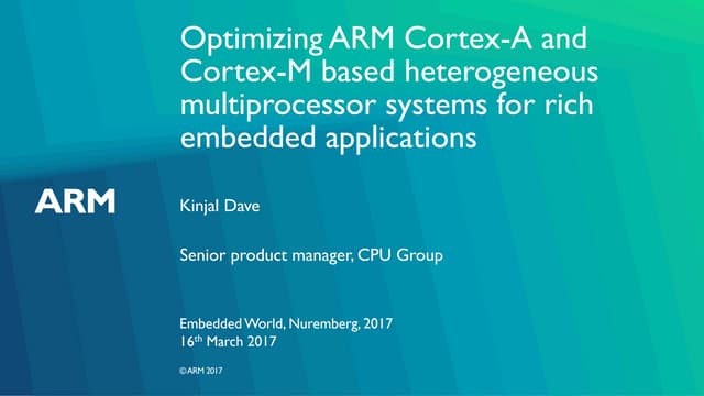 Arm DynamIQ: Intelligent Solutions Using Cluster Based Multiprocessing