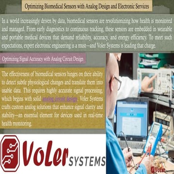 Optimizing Biomedical Sensors with Analog Design and Electronic Services | PPTX