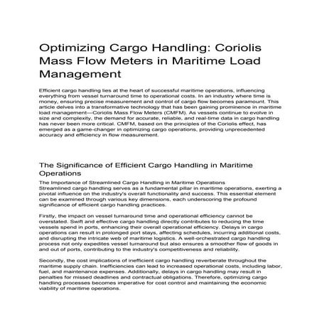 Coriolis Mass Flow Meter Solutions For Bioreactor Feed Accuracy | DOCX