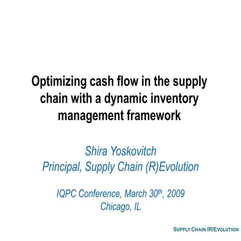 Optimizing Cash Flow With A Dynamic Inventory Mgmt Model | PDF
