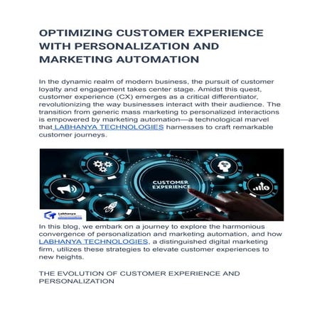 OPTIMIZING CUSTOMER EXPERIENCE WITH PERSONALIZATION AND MARKETING AUTOMATION.pdf