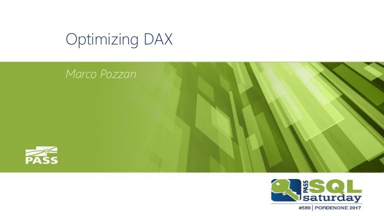 Optimizing Dax 