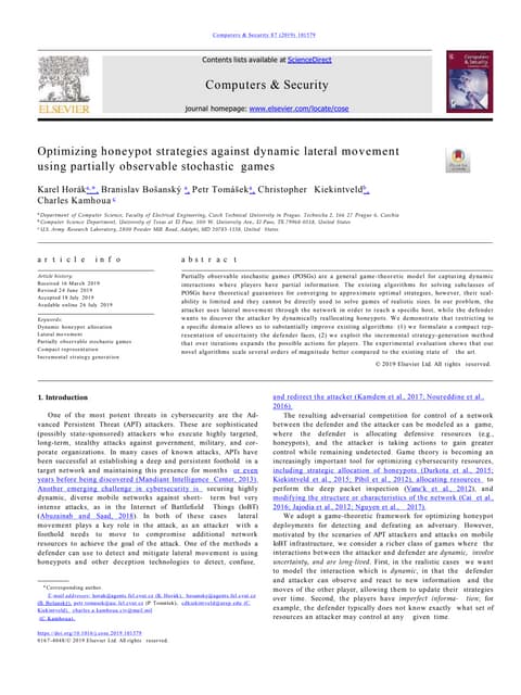 Optimizing Honeypot Strategies Against Dynamic Lateral Movement Using