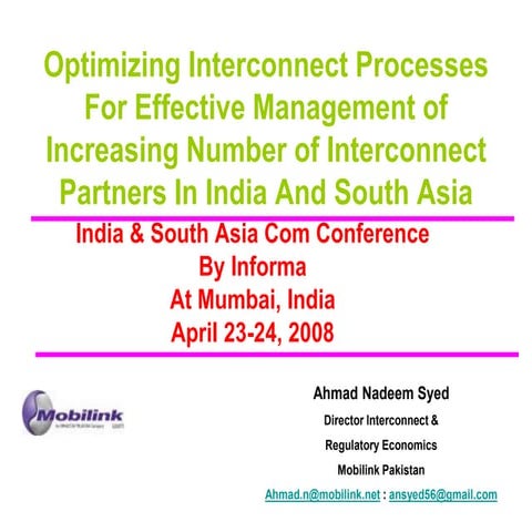 Optimizing interconnect processes | PPT