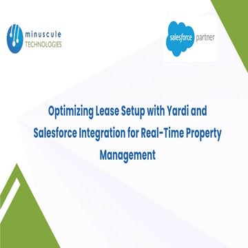 Optimizing Lease Setup with Yardi and Salesforce Integration for Real ...