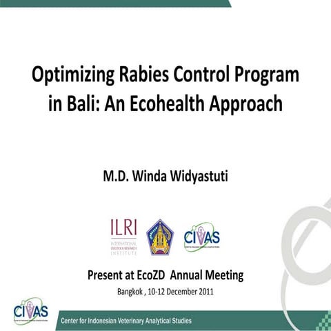 Optimizing rabies control in Bali: An EcoHealth approach | PPT