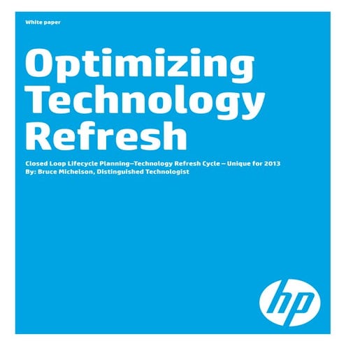 Optimizing Technology Refresh | PDF | Computing | Technology & Computing