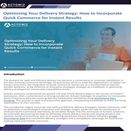 Optimizing Your Delivery Strategy How to Incorporate Quick Commerce for ...