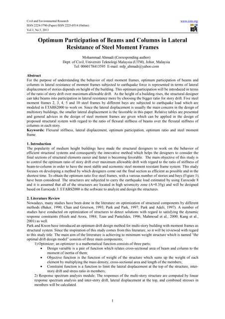 Optimized design of steel frames using OpenSees