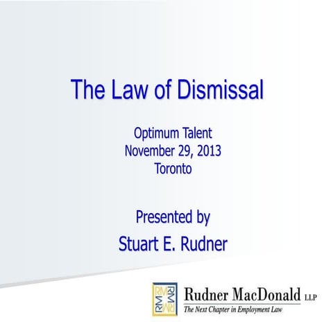 The Law of Dismissal | PPT