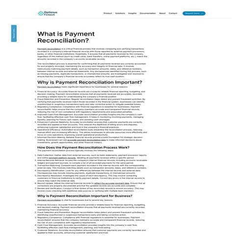 optimus fintech -What is Payment Reconciliation? | PDF