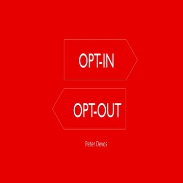 Opt-in opt-out strategies | PDF