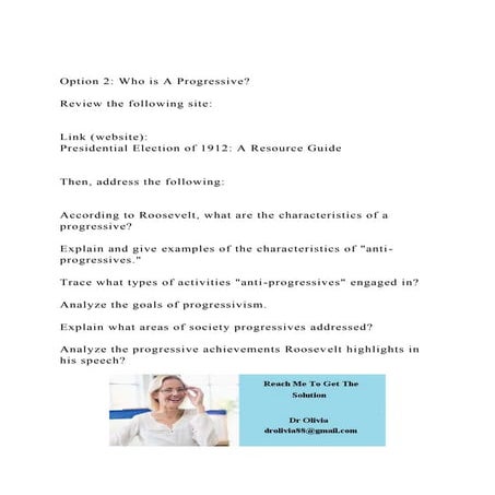 Option 2 Who is A ProgressiveReview the following site.docx