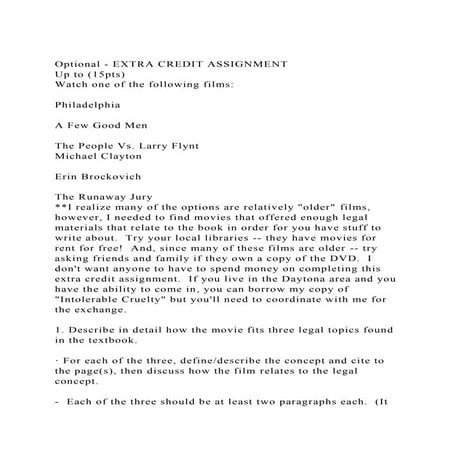 Optional - EXTRA CREDIT ASSIGNMENTUp to (15pts)Watch one of th.docx