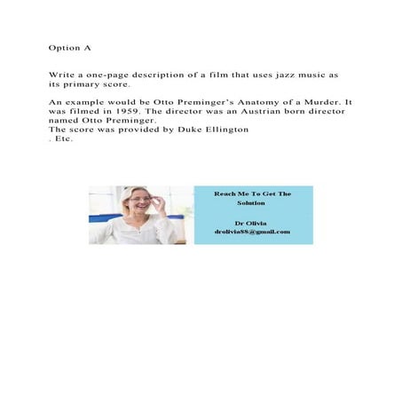 Option AWrite a one-page description of a film that uses jazz .docx