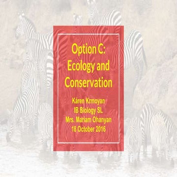 Option C Ecology and Conservation | PPTX