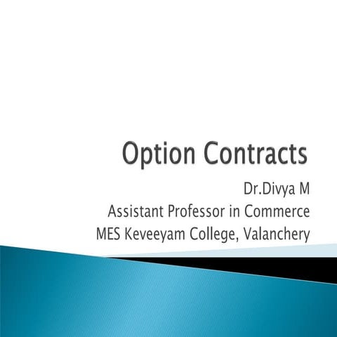 Option contracts | PDF