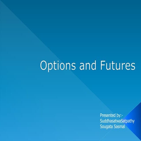 Options and futures | PPTX
