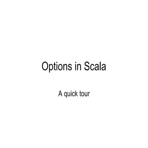 Options in scala | PPT