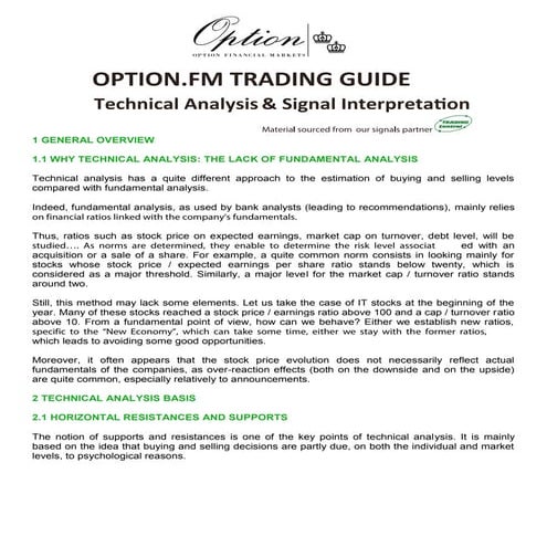 Options Technical Analysis Guide | PDF | Stocks and Bonds | Personal ...
