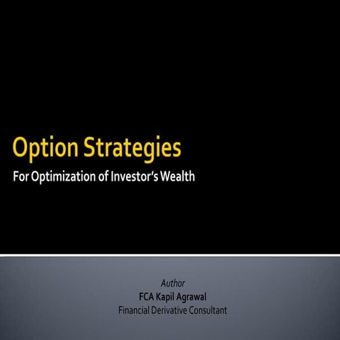Option strategies | PPT
