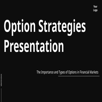 Option Strategies Presentation for beginners | PPTX