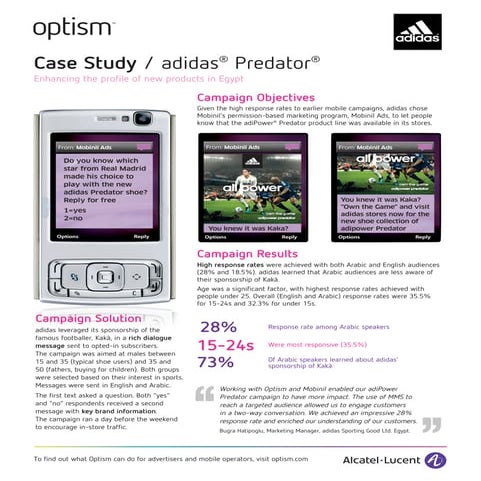 Optism Adidas Predator Shoe Case Study | PDF
