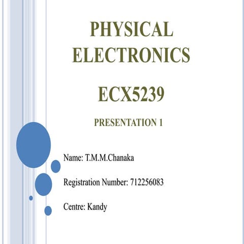 Opto electronic presentation 01 ecx5243 | PPTX
