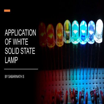 Application of solid state lamps | PPTX
